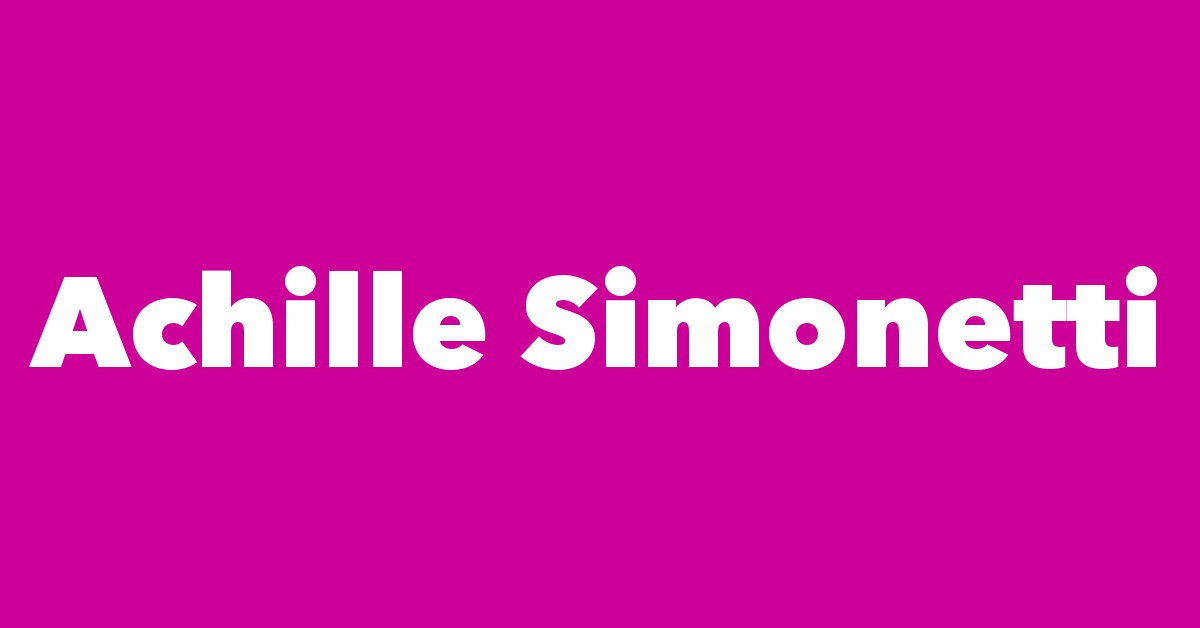 Achille Simonetti - Spouse, Children, Birthday & More