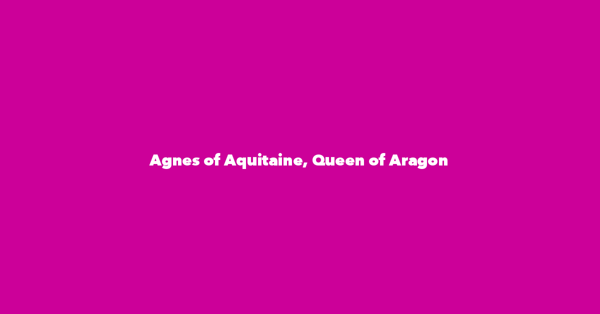 Agnes of Aquitaine, Queen of Aragon - Spouse, Children, Birthday & More