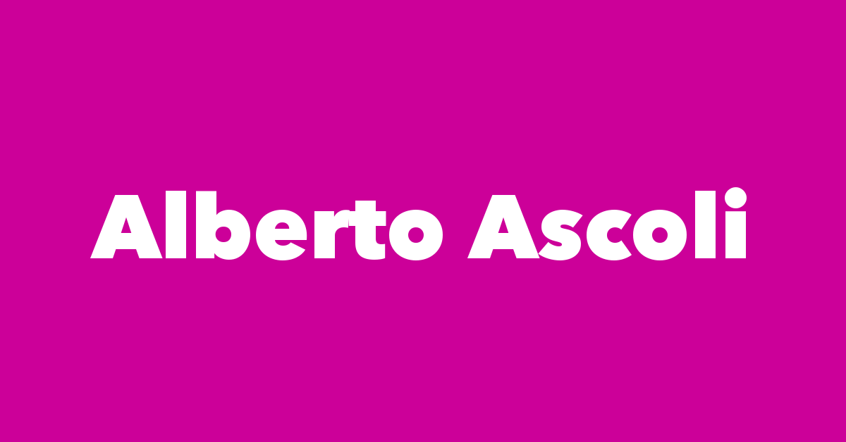 Alberto Ascoli - Spouse, Children, Birthday & More