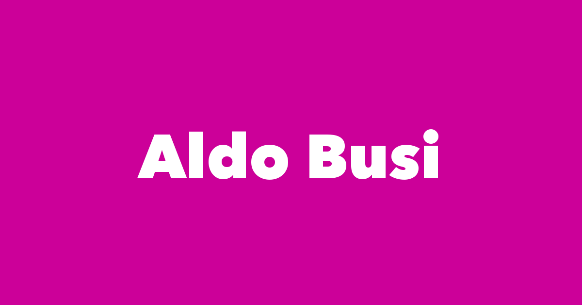 Aldo Busi - Spouse, Children, Birthday & More