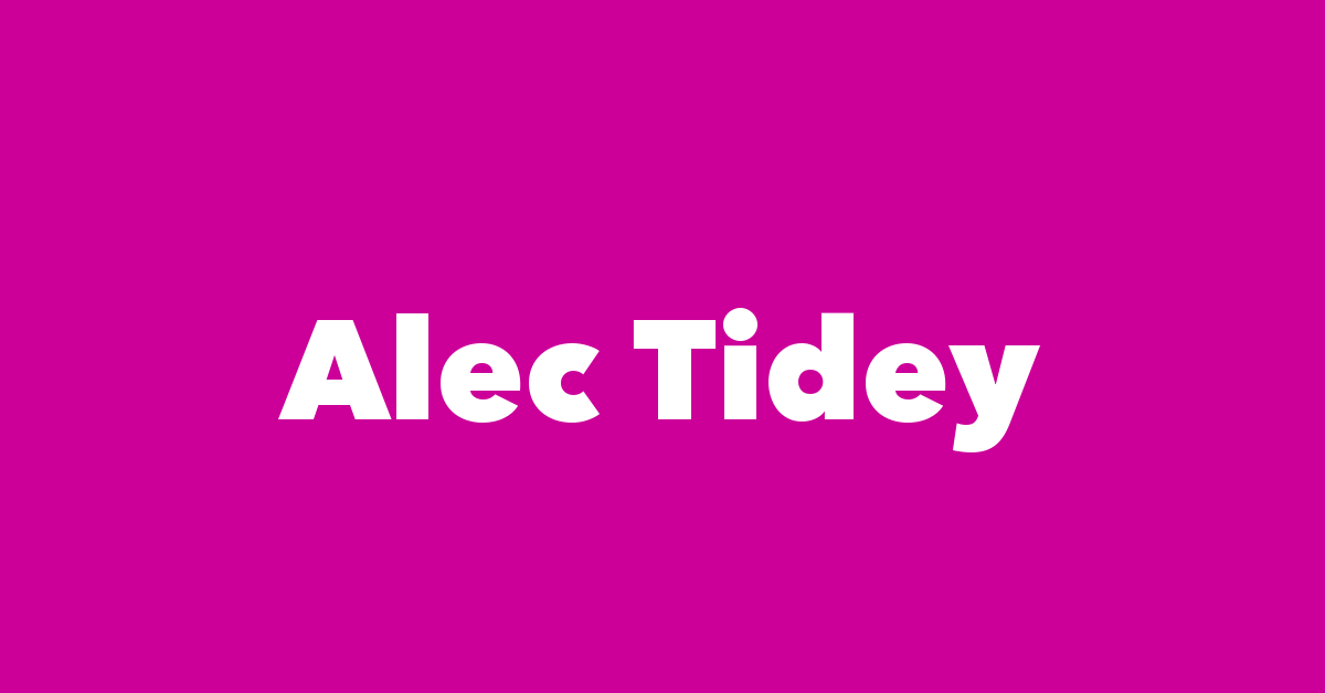 Alec Tidey - Spouse, Children, Birthday & More