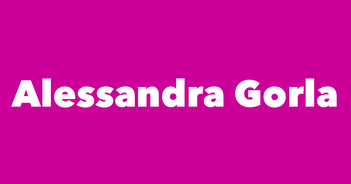 Alessandra Gorla - Spouse, Children, Birthday & More