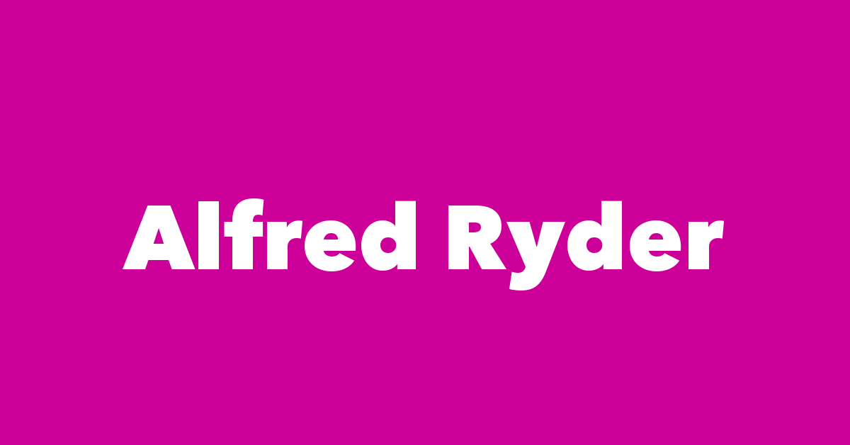 Alfred Ryder - Spouse, Children, Birthday & More