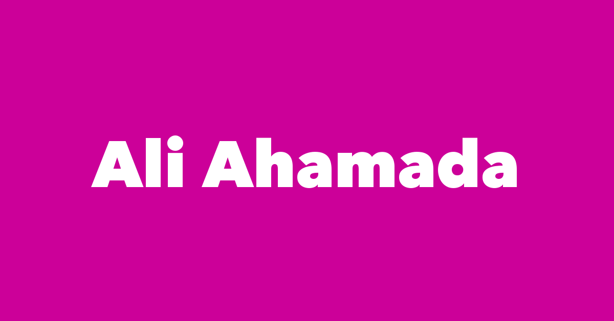 Ali Ahamada - Spouse, Children, Birthday & More