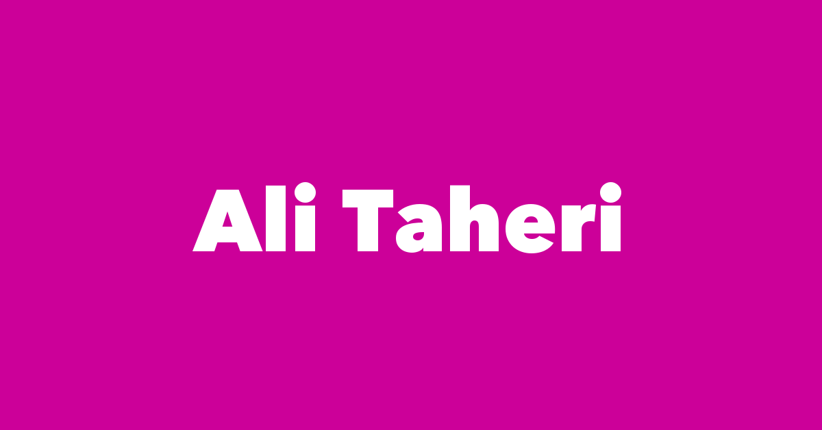 Ali Taheri - Spouse, Children, Birthday & More