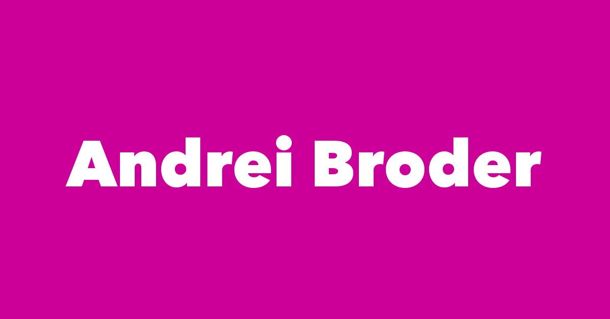 Andrei Broder - Spouse, Children, Birthday & More