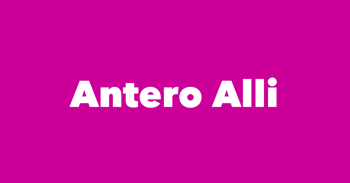 Antero Alli - Spouse, Children, Birthday & More
