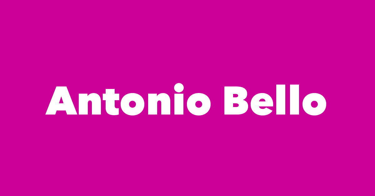 Antonio Bello - Spouse, Children, Birthday & More