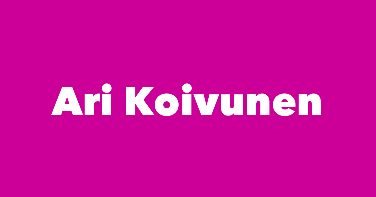 Ari Koivunen - Spouse, Children, Birthday & More
