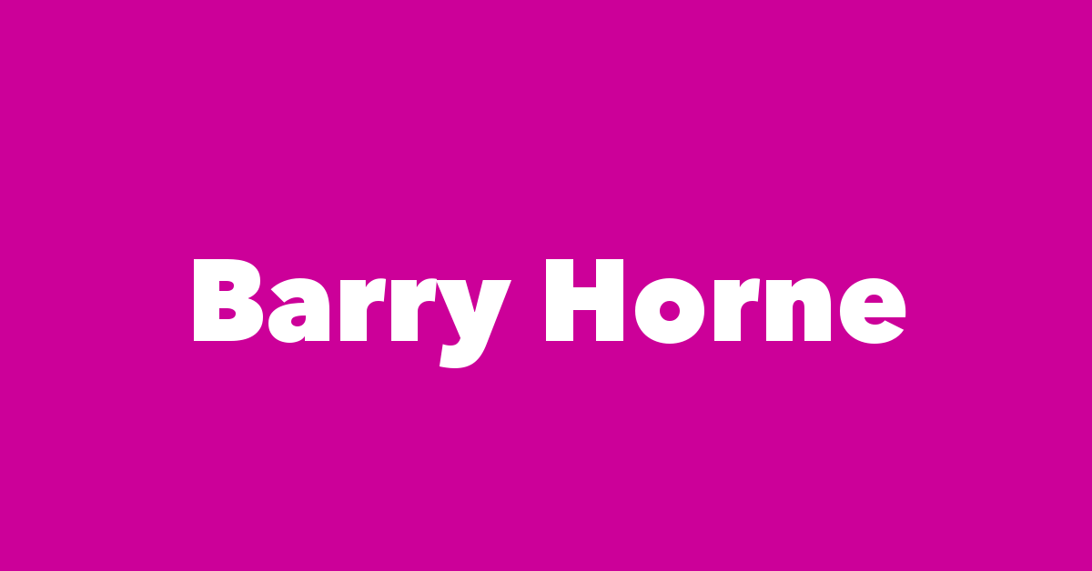 Barry Horne - Spouse, Children, Birthday & More