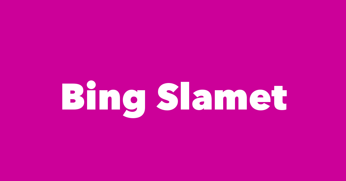 Bing Slamet - Spouse, Children, Birthday & More