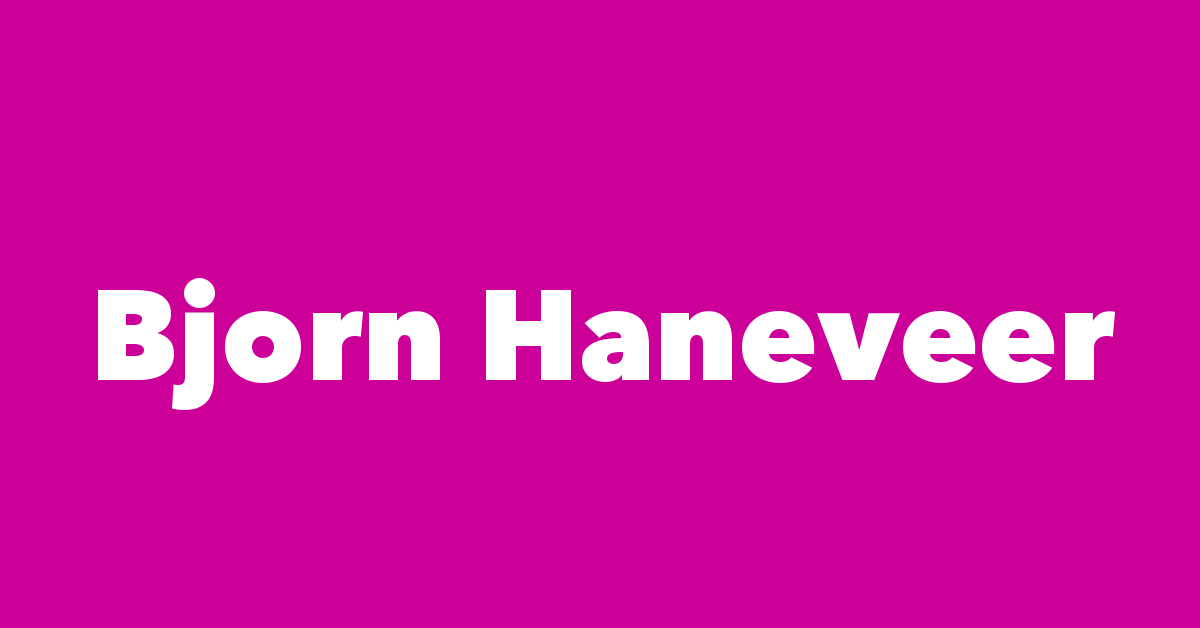 Bjorn Haneveer - Spouse, Children, Birthday & More