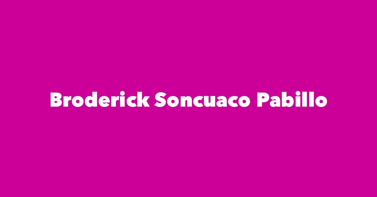 Broderick Soncuaco Pabillo - Spouse, Children, Birthday & More