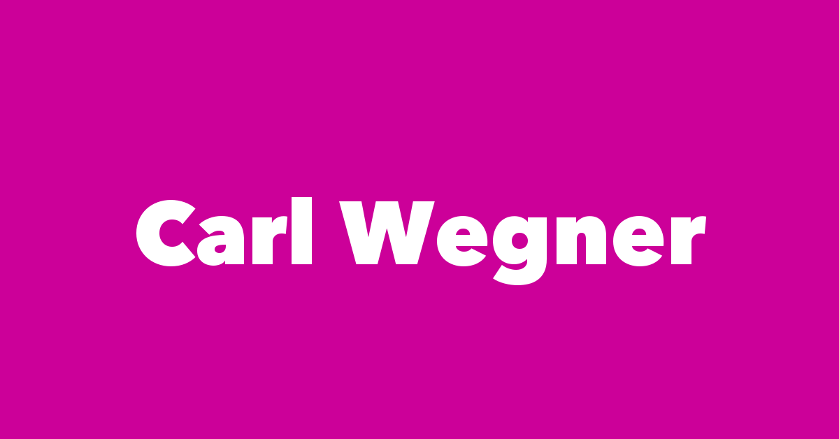 Carl Wegner - Spouse, Children, Birthday & More