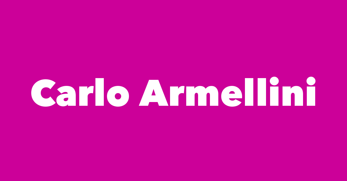 Carlo Armellini - Spouse, Children, Birthday & More