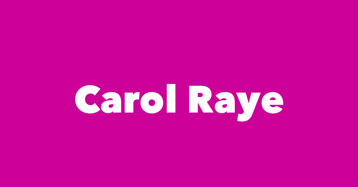 Carol Raye - Spouse, Children, Birthday & More