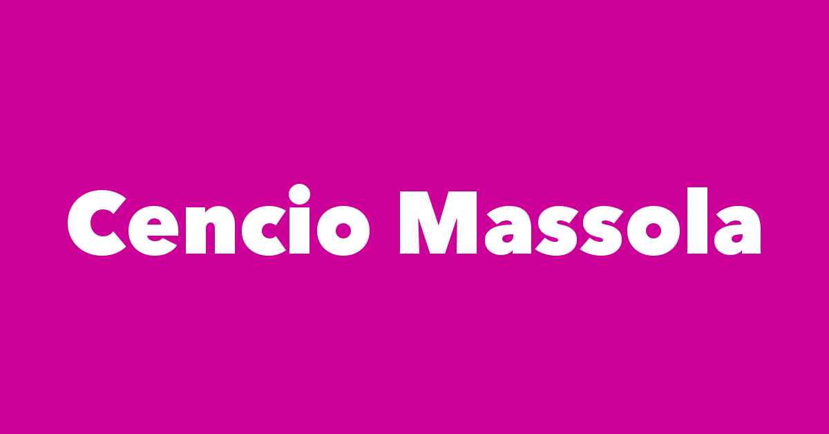 Cencio Massola - Spouse, Children, Birthday & More