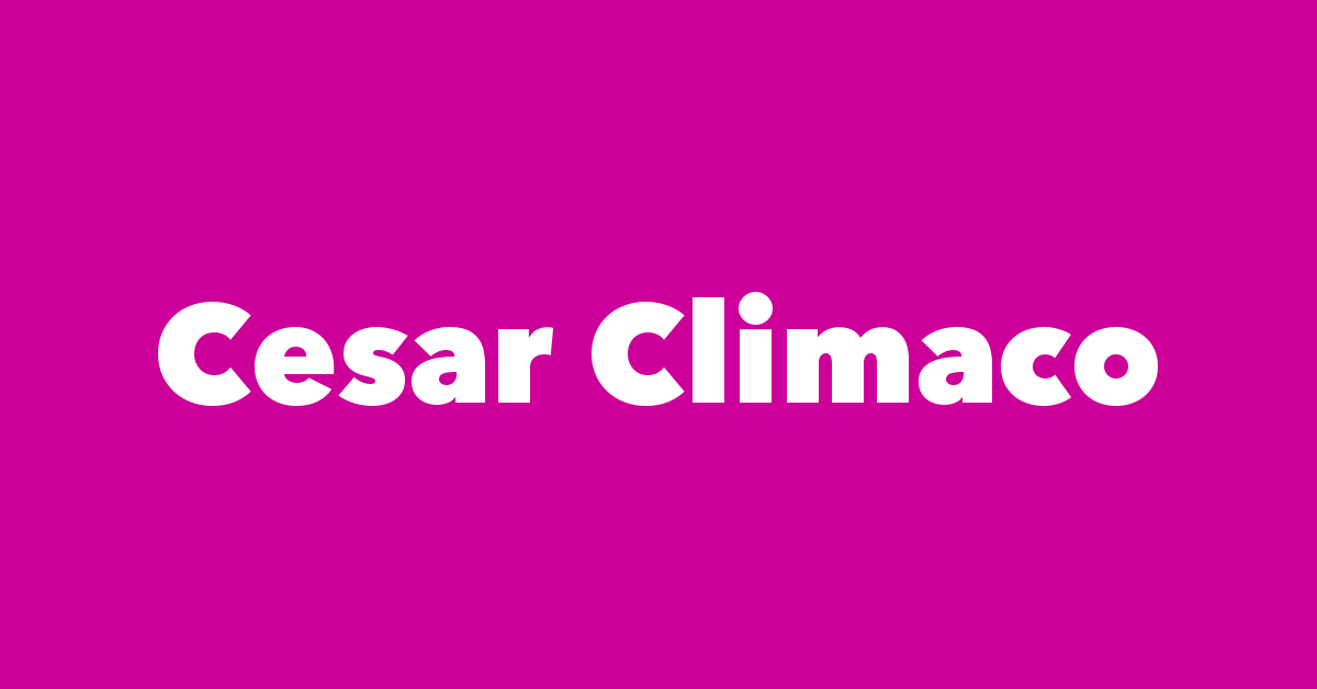 Cesar Climaco - Spouse, Children, Birthday & More