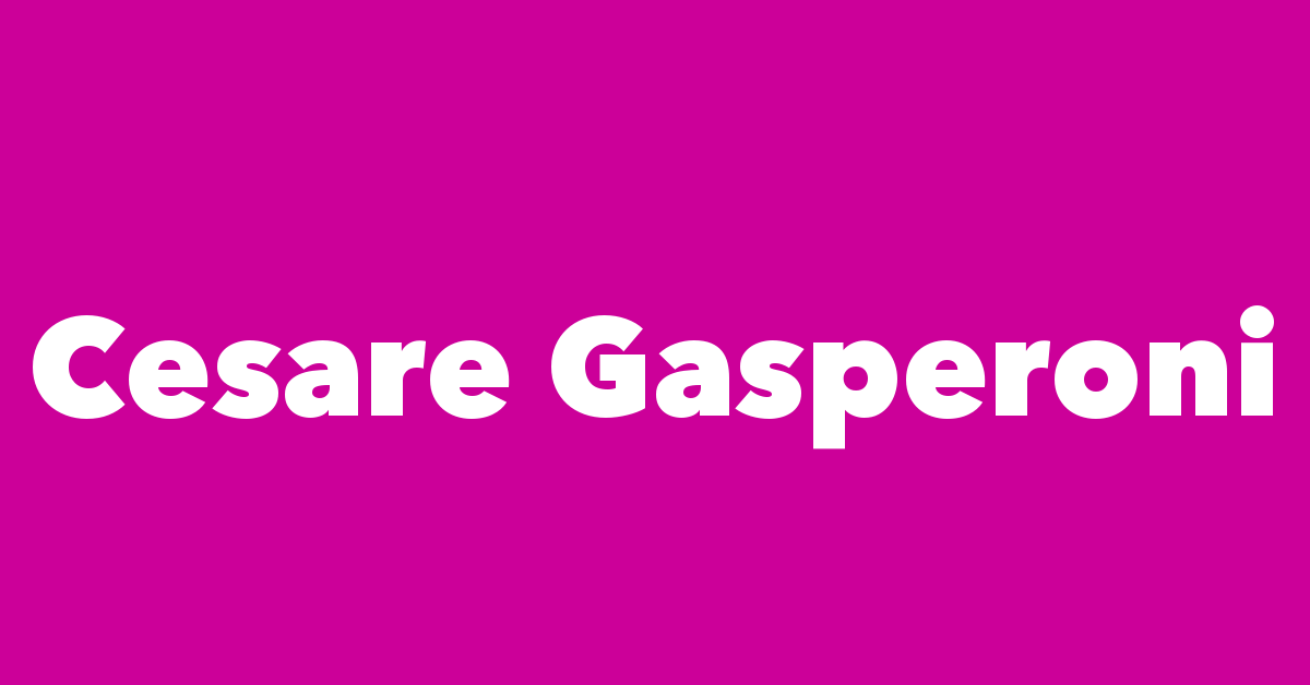 Cesare Gasperoni - Spouse, Children, Birthday & More