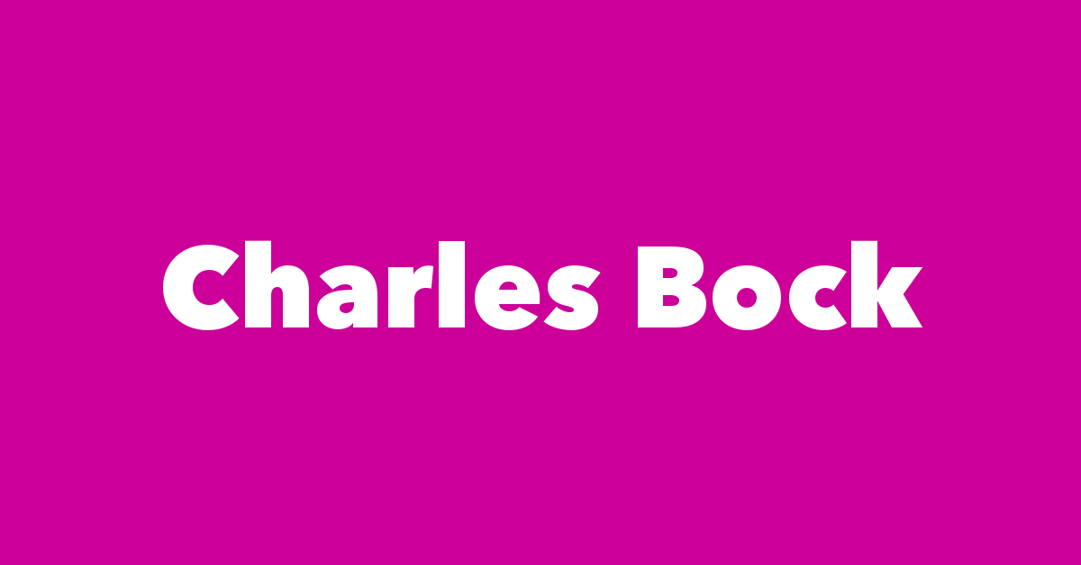 Charles Bock - Spouse, Children, Birthday & More