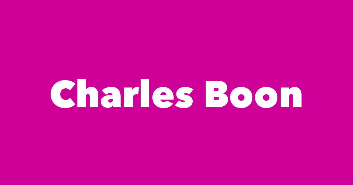 Charles Boon - Spouse, Children, Birthday & More