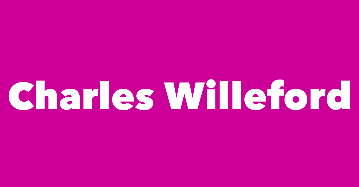 Charles Willeford - Spouse, Children, Birthday & More