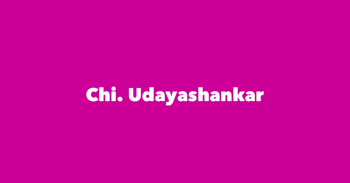 Chi. Udayashankar - Spouse, Children, Birthday & More
