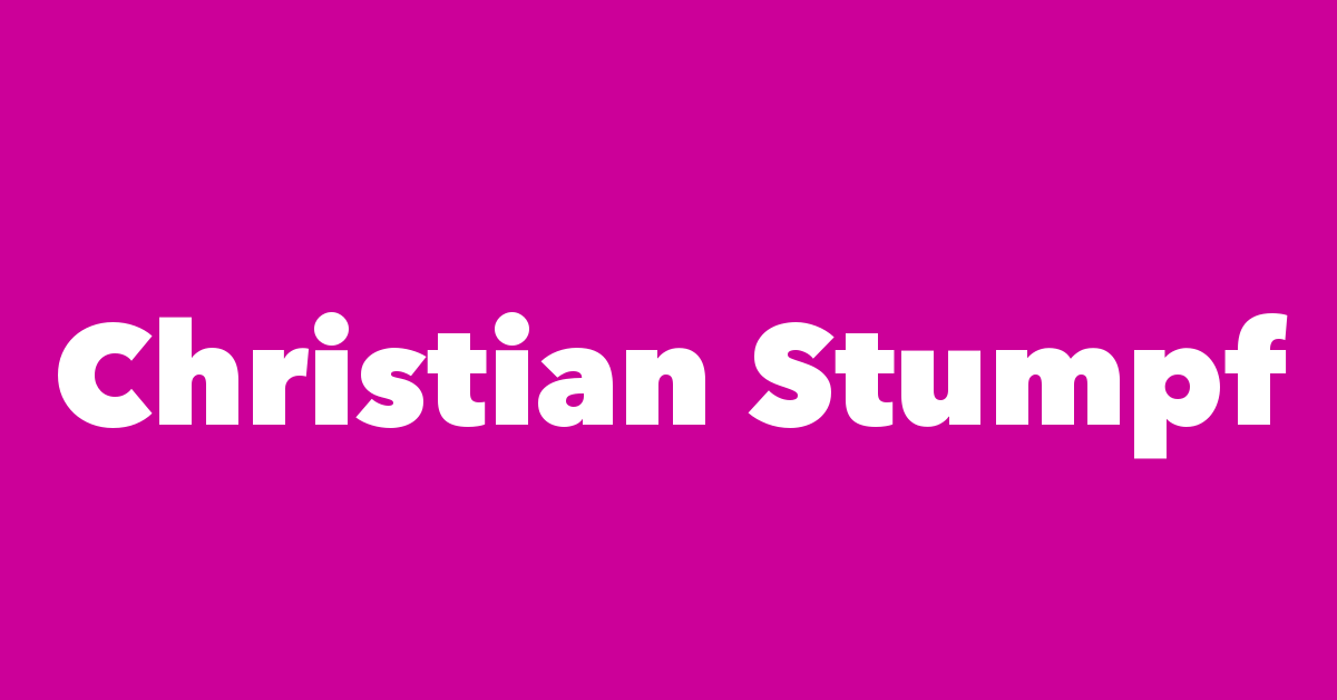 Christian Stumpf - Spouse, Children, Birthday & More