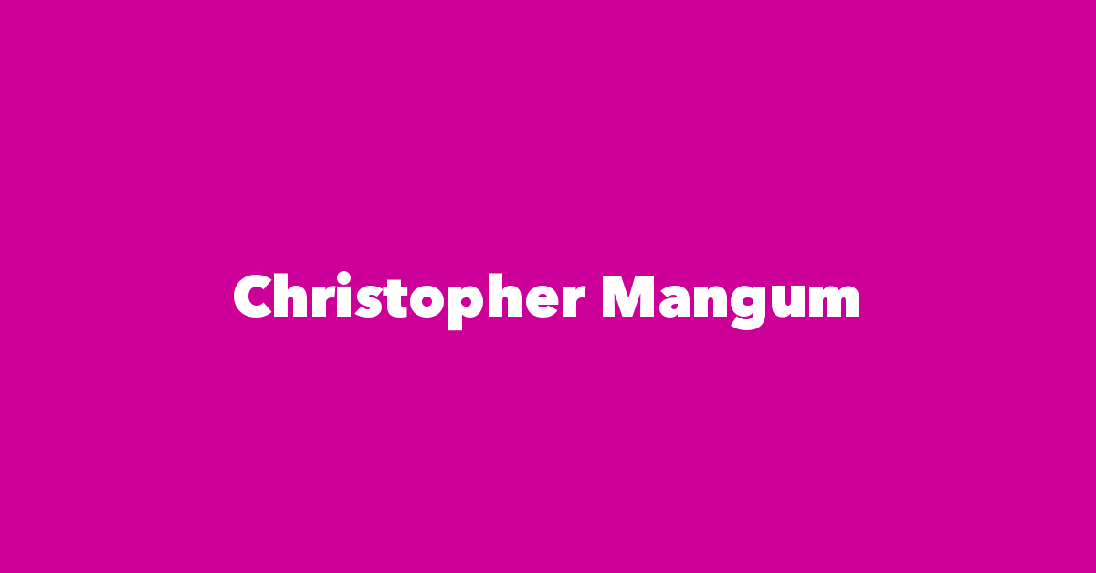 Christopher Mangum - Spouse, Children, Birthday & More