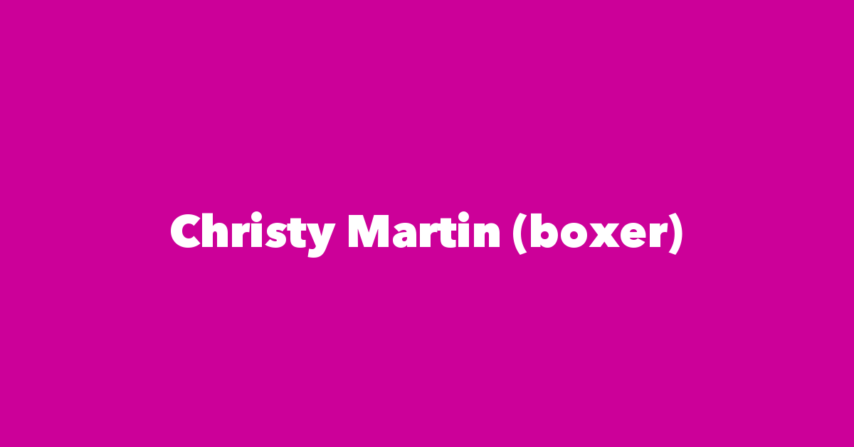 Christy Martin (boxer) - Spouse, Children, Birthday & More