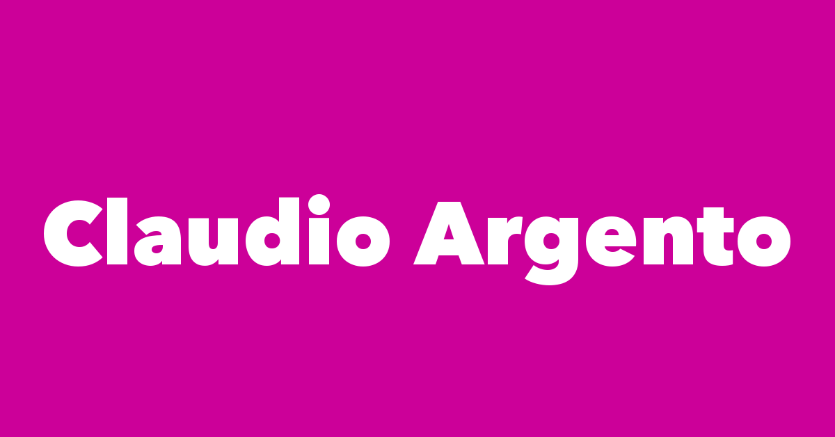Claudio Argento - Spouse, Children, Birthday & More