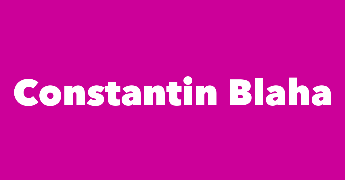 Constantin Blaha - Spouse, Children, Birthday & More