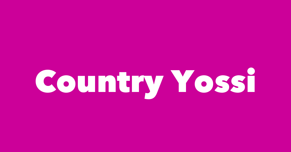 Country Yossi - Spouse, Children, Birthday & More