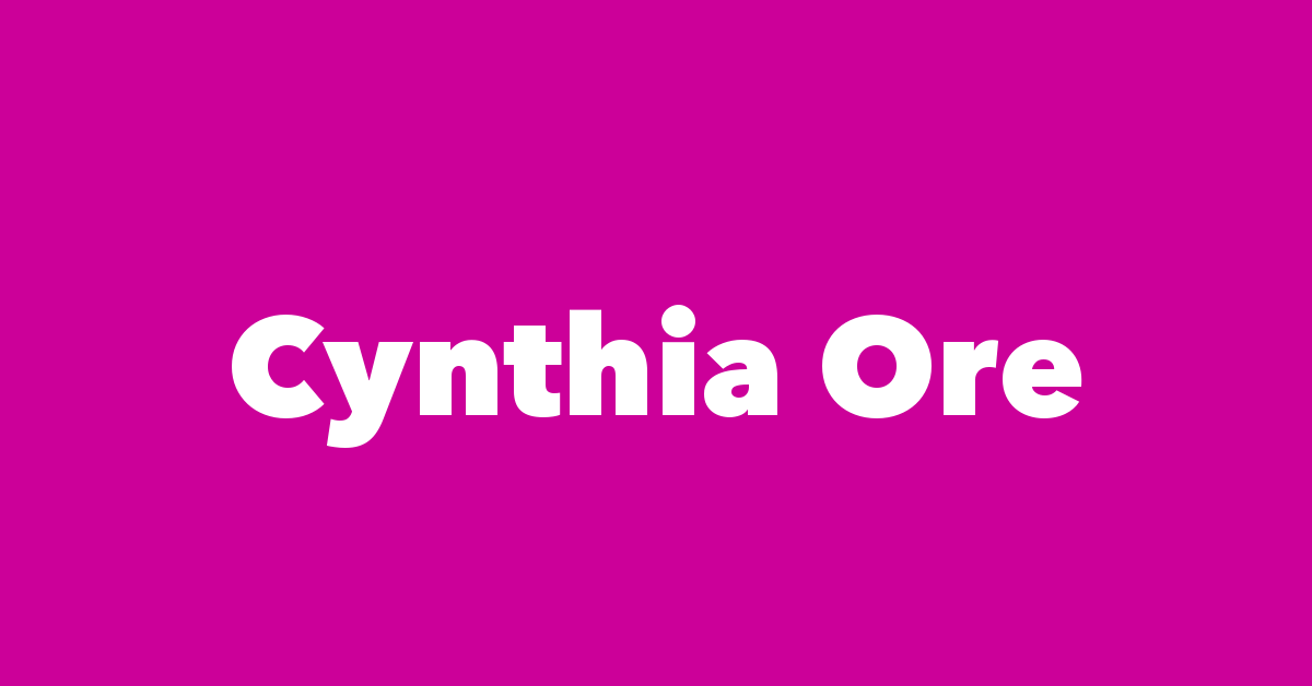 Cynthia Ore - Spouse, Children, Birthday & More