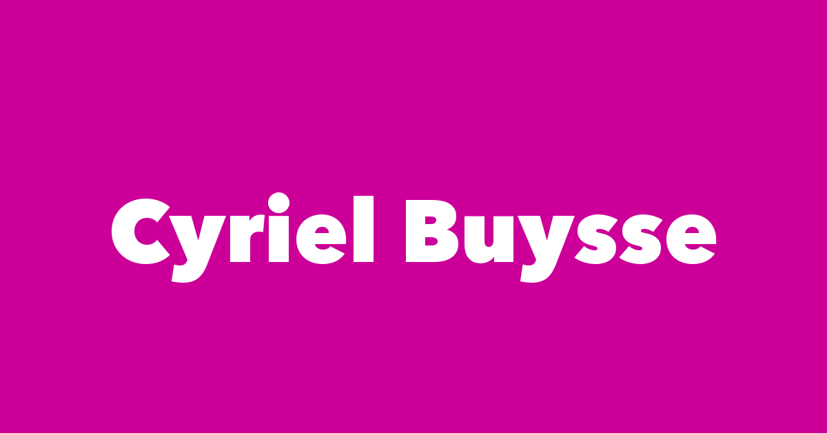Cyriel Buysse - Spouse, Children, Birthday & More