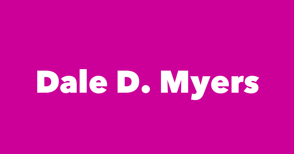 Dale D. Myers - Spouse, Children, Birthday & More