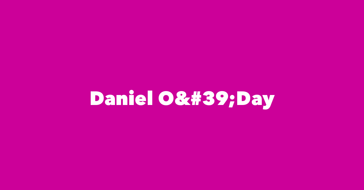 Daniel O'Day - Spouse, Children, Birthday & More