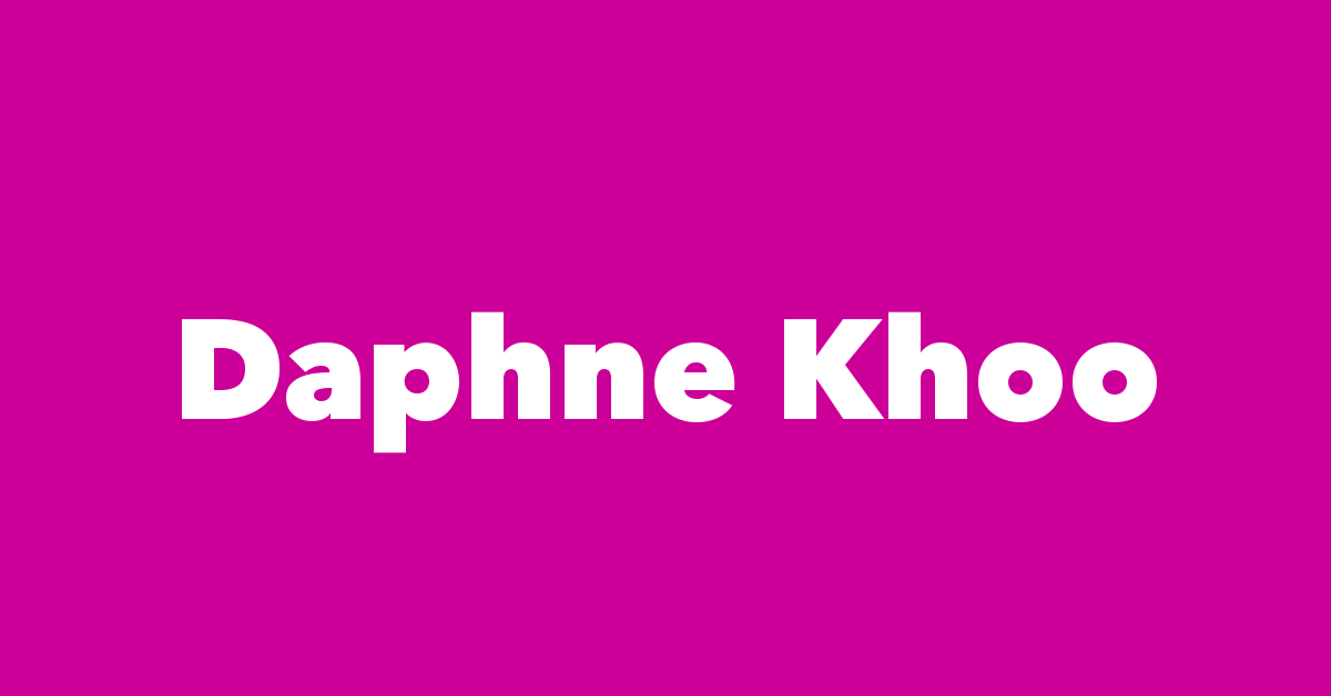 Daphne Khoo - Spouse, Children, Birthday & More