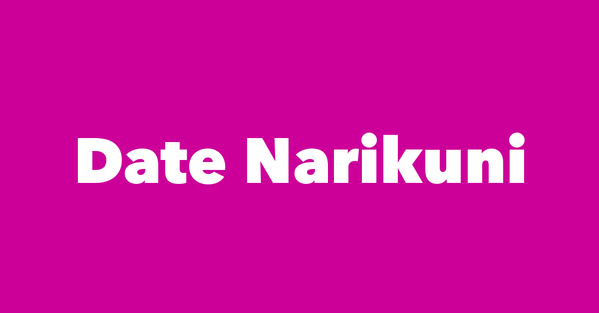 Date Narikuni - Spouse, Children, Birthday & More