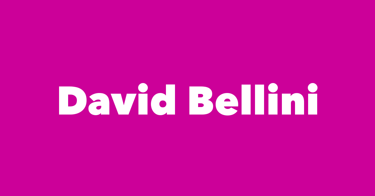 David Bellini - Spouse, Children, Birthday & More