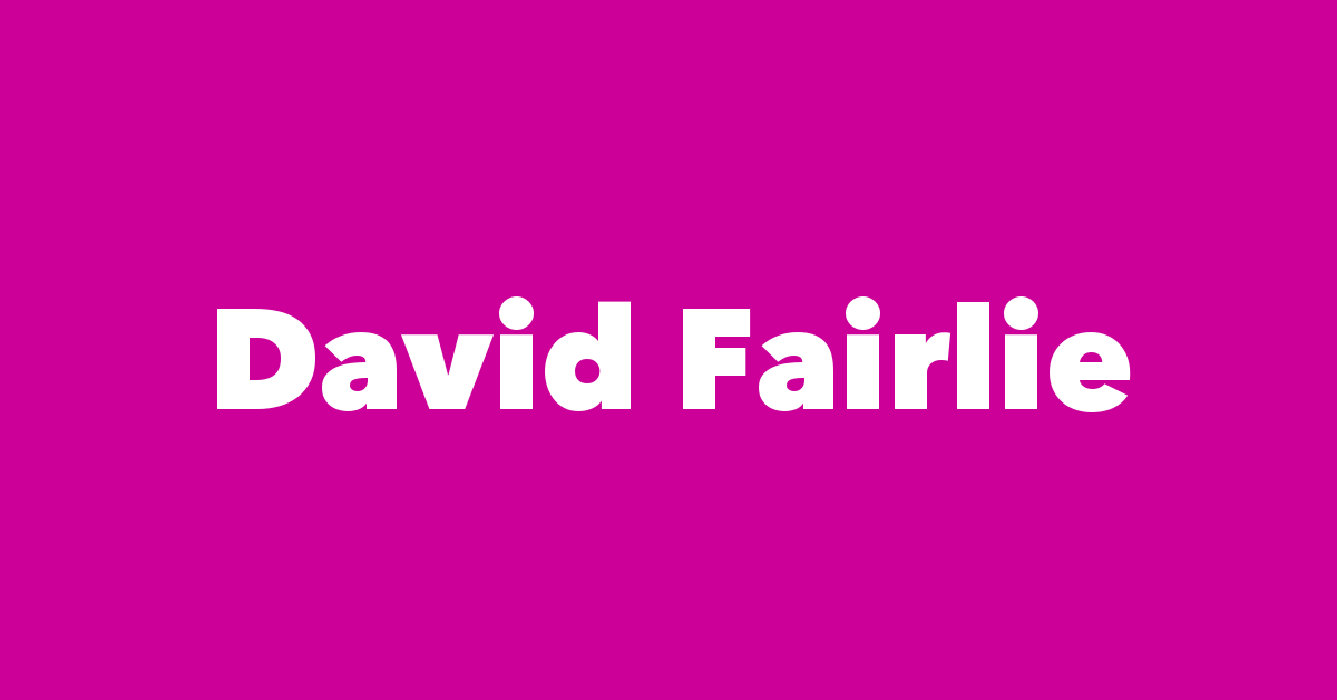 David Fairlie - Spouse, Children, Birthday & More
