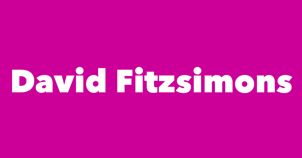 David Fitzsimons - Spouse, Children, Birthday & More