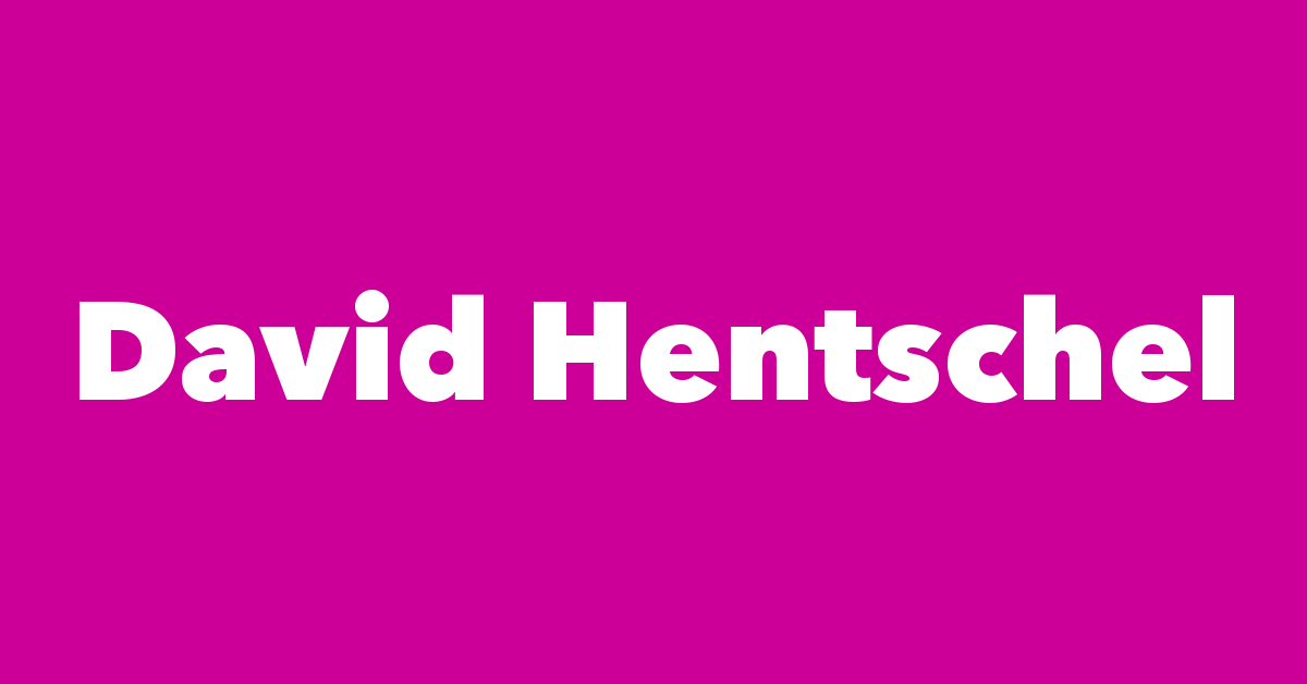 David Hentschel - Spouse, Children, Birthday & More