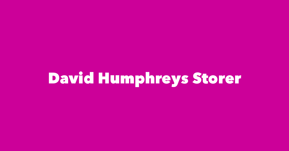 David Humphreys Storer - Spouse, Children, Birthday & More