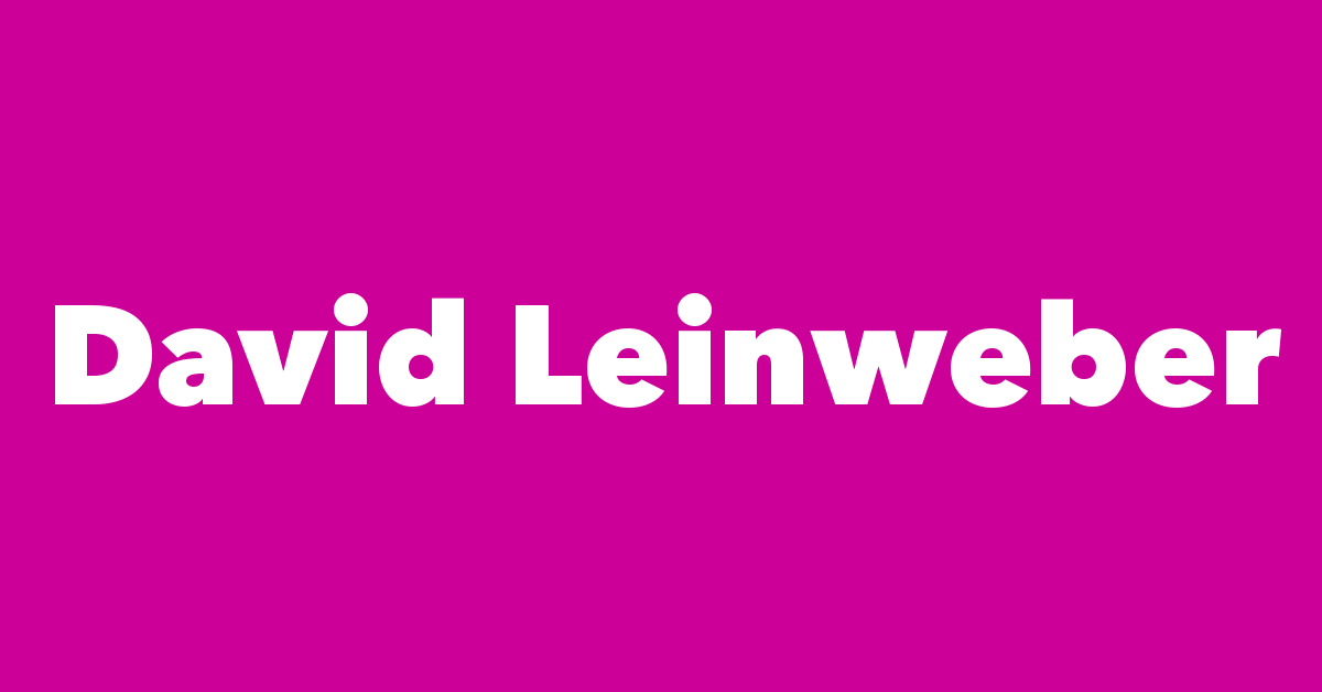 David Leinweber - Spouse, Children, Birthday & More
