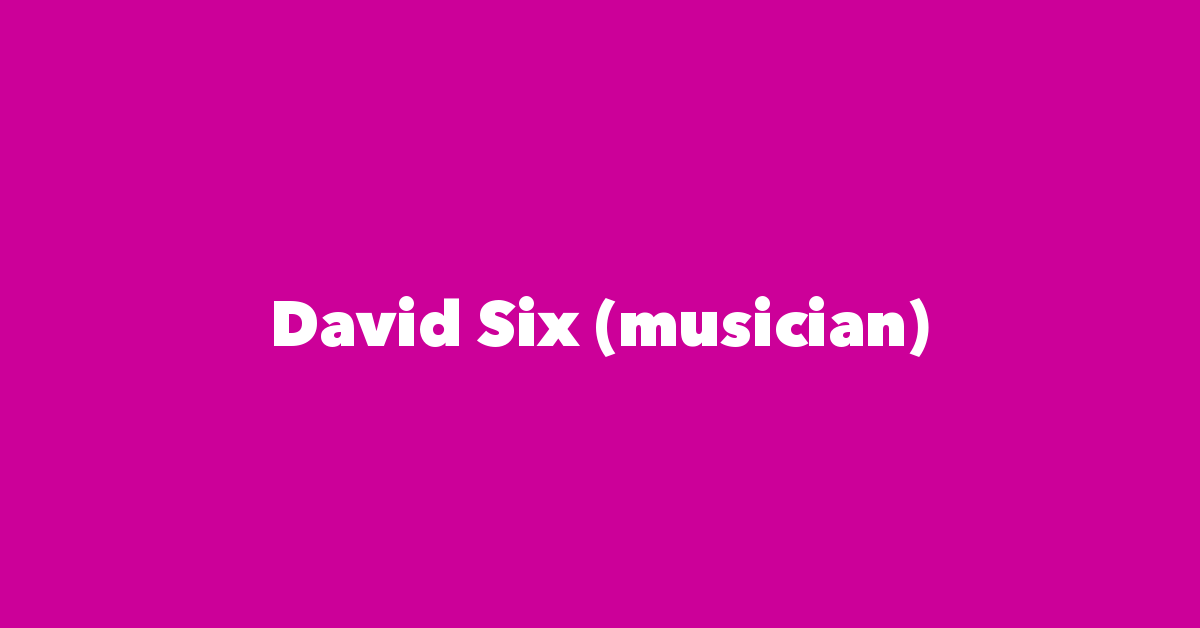 David Six (musician) - Spouse, Children, Birthday & More