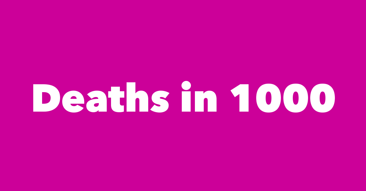 Famous Deaths in 1000 - #1 was Olaf Tryggvason