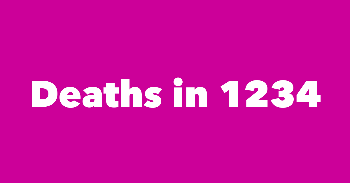 Famous Deaths in 1234 - #1 was Baha ad-Din ibn Shaddad