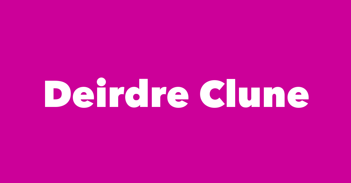 Deirdre Clune - Spouse, Children, Birthday & More