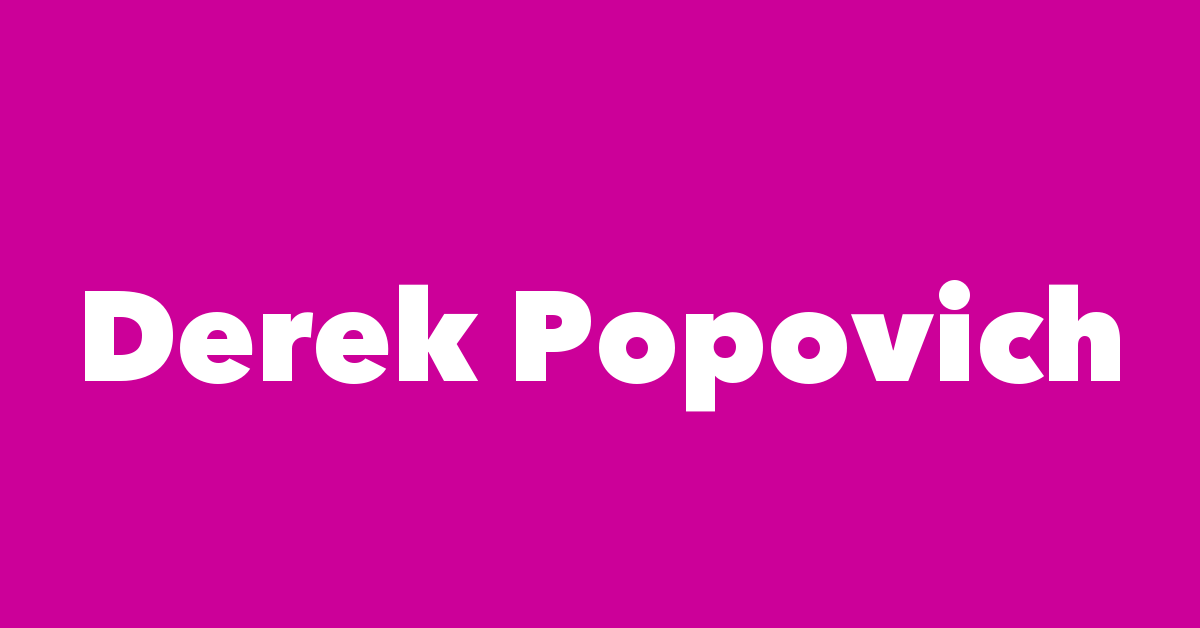 Derek Popovich - Spouse, Children, Birthday & More